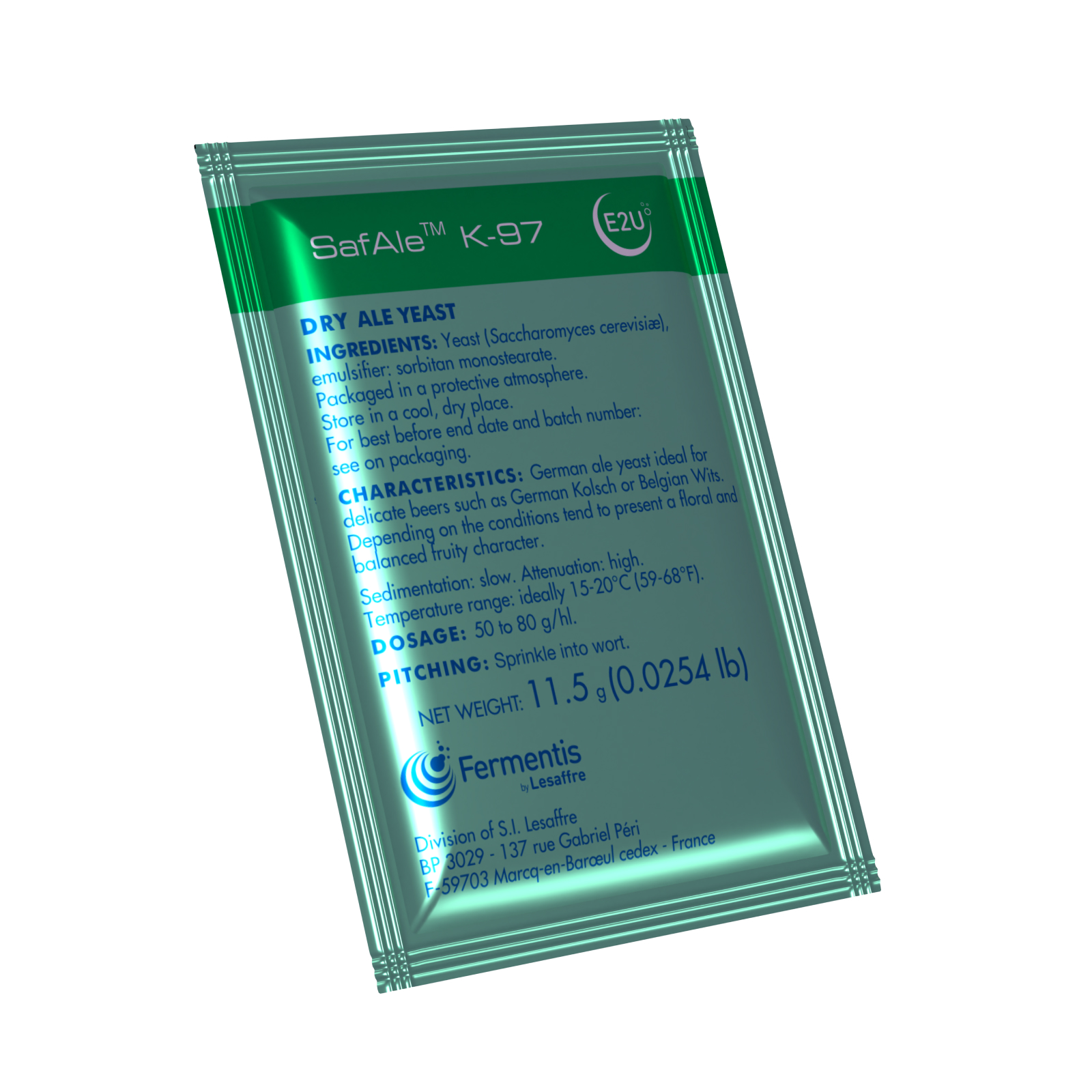 Fermentis SafAle™ K-97 yeast 11,5 g - Selected Brewing Ingredients